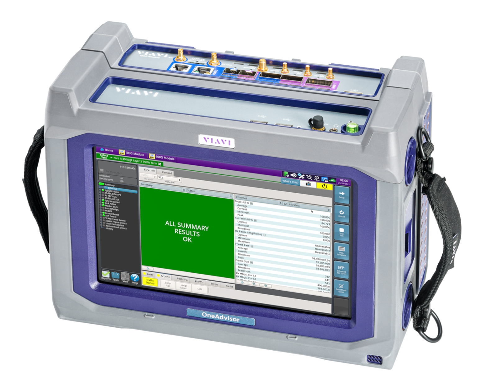 OneAdvisor 1000 - High-Speed, Portable Network Tester | VIAVI